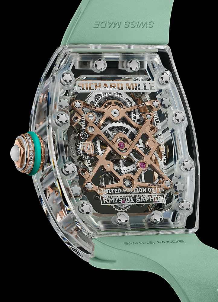 Richard Mille Introduces New Sapphire Cases In Caliber RM 75-01