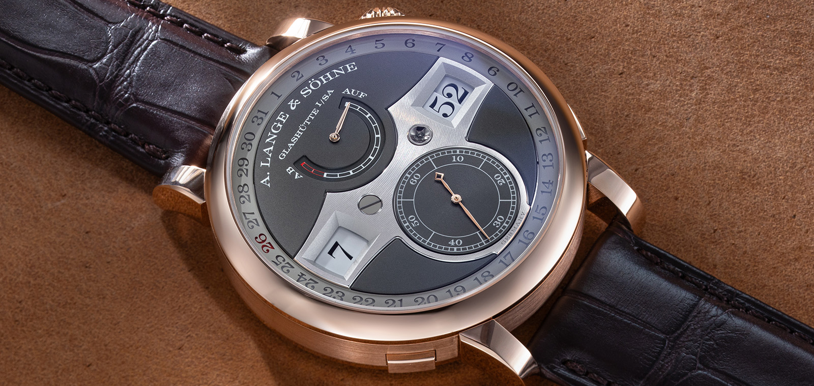 A Closer Look: A. Lange & Söhne Zeitwerk Date in Pink Gold - Revolution Watch